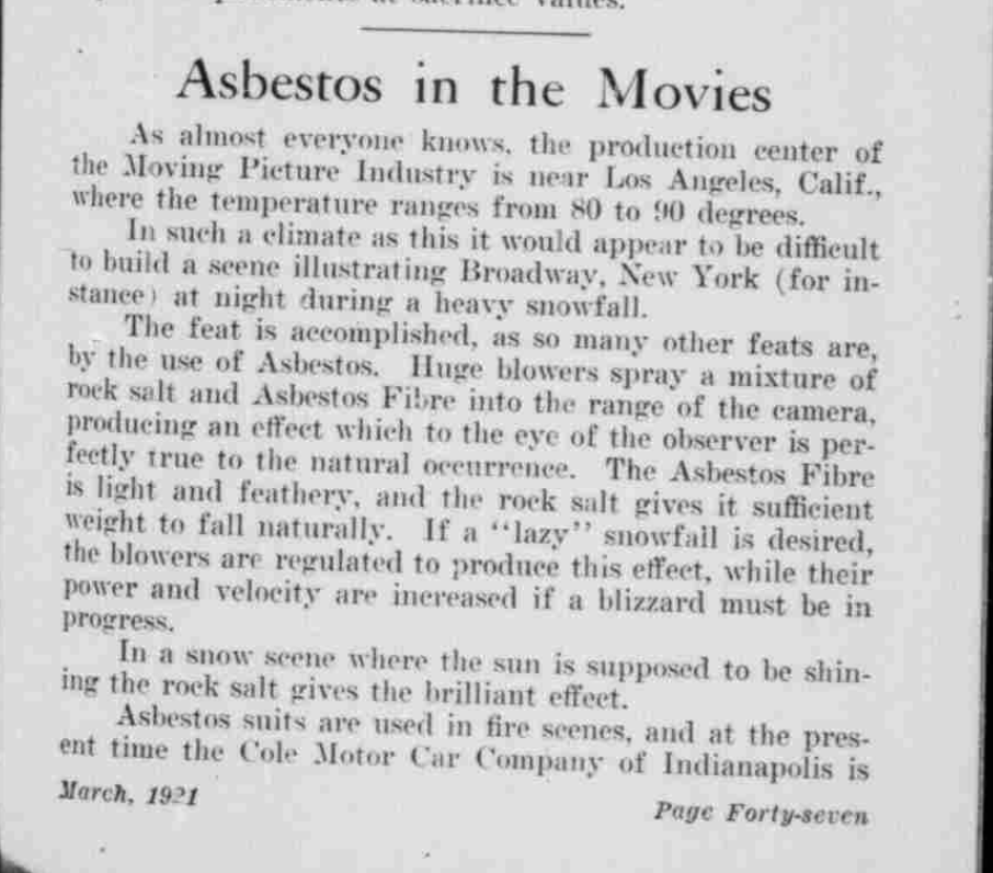 Asbestos Snow In Movies at Marty Bright blog